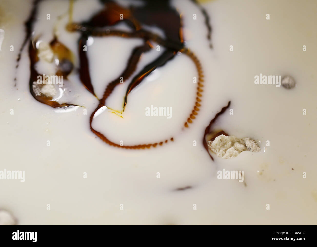 Interesting abstract artistic photo created during a bundt cake baking ...