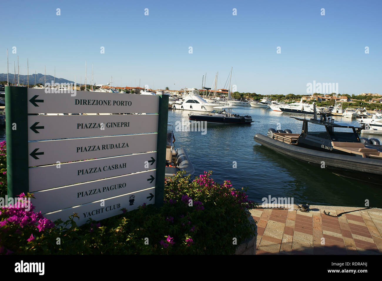 sardinia, italy, streets of porto Rotondo village Stock Photo - Alamy