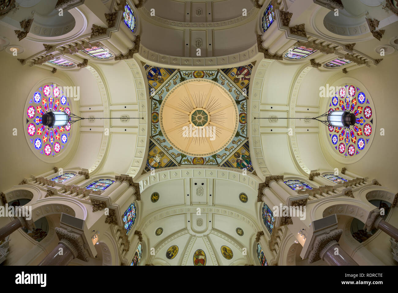 Ceiling inside the Sacred Heart Catholic Church in downtown Tampa ...
