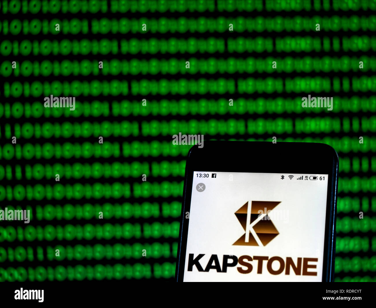 Kapstone Paper mill company logo seen displayed on smart phone Stock ...