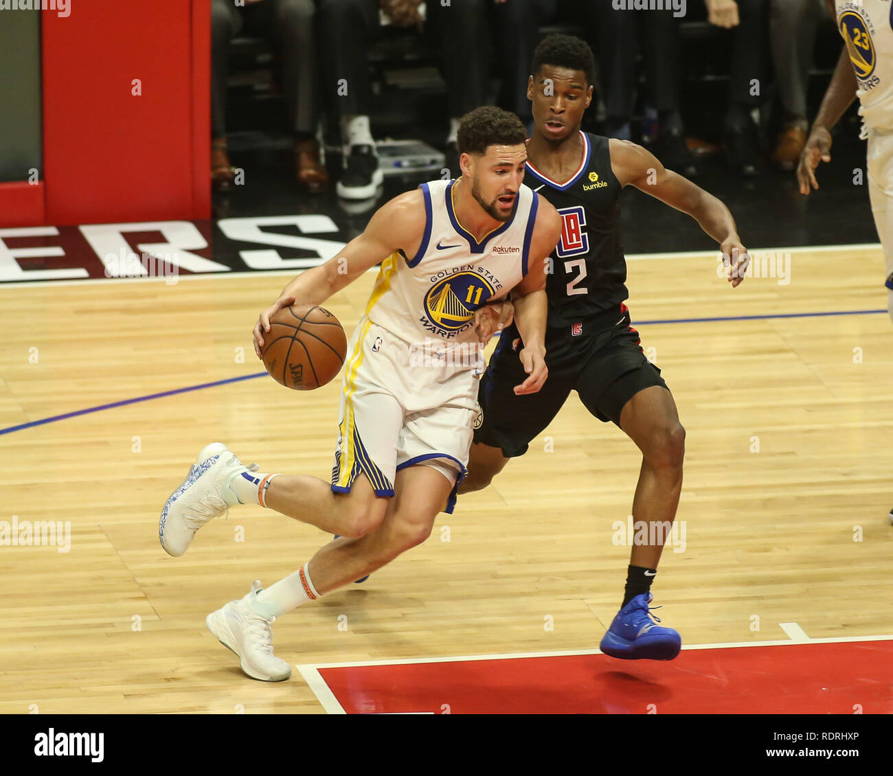 Los Angeles, CA, USA. 18th Jan, 2019. Golden State Warriors guard Klay ...