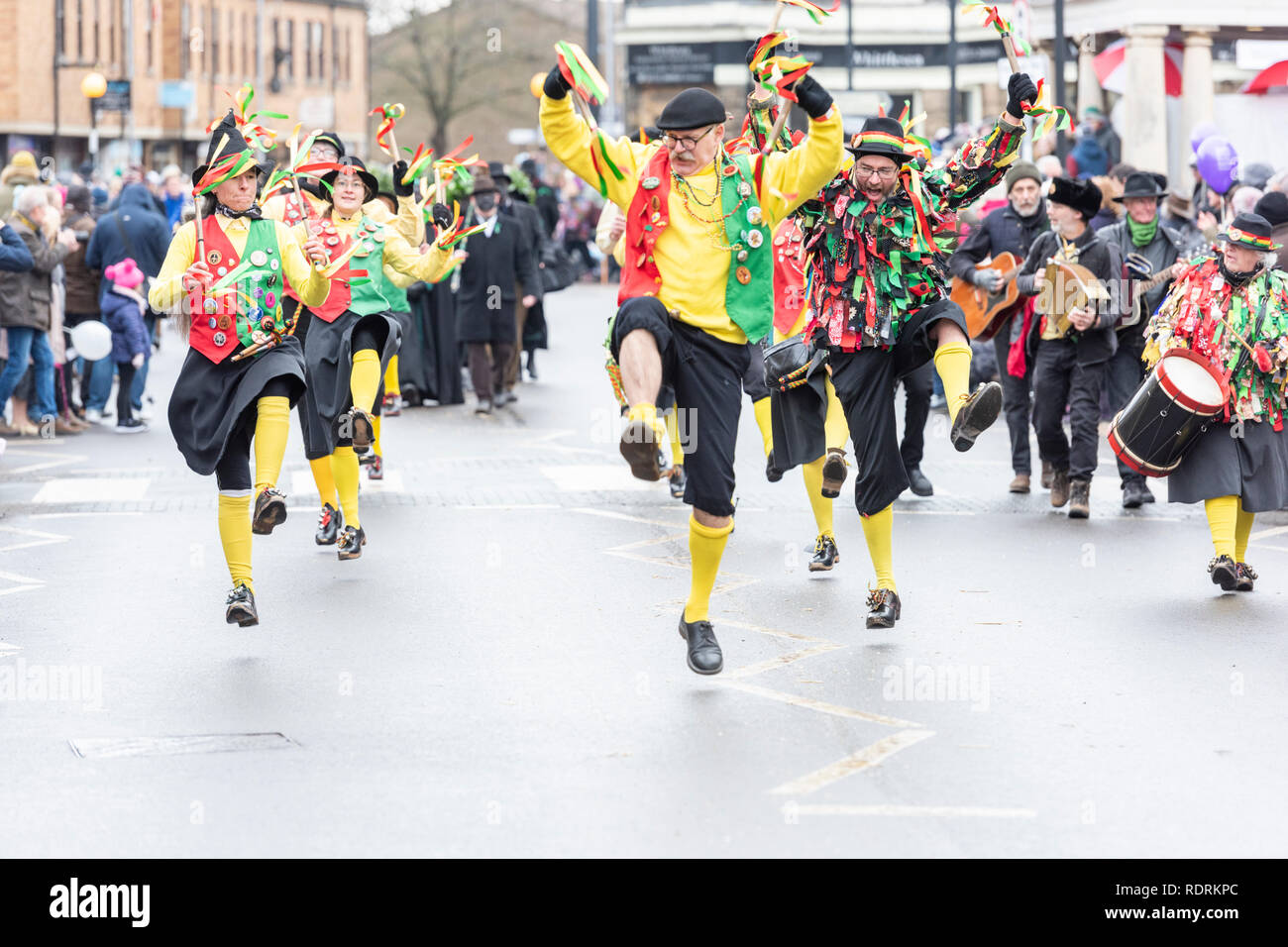 Whittlesey, Cambridgeshire UK, 19th January 2019. People take part in ...