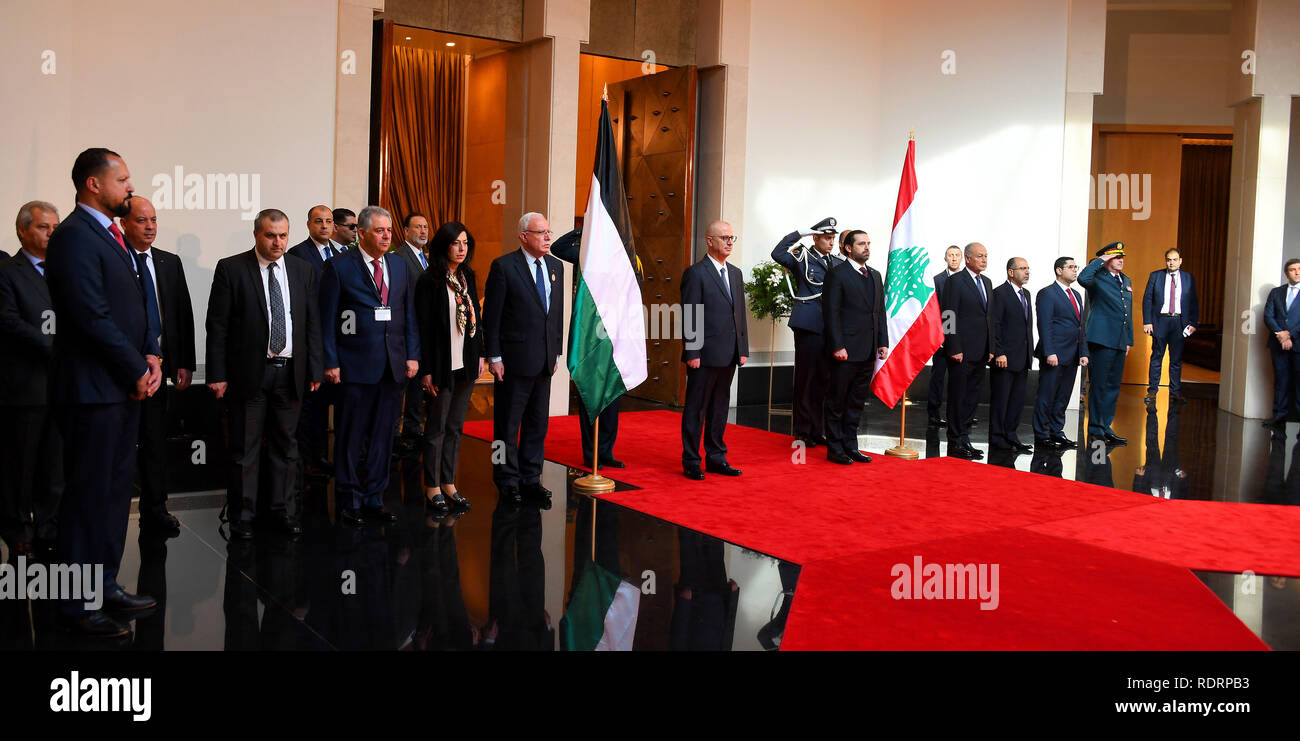 Beirut, Beirut, Lebanon. 19th Jan, 2019. Palestinian Prime minister ...