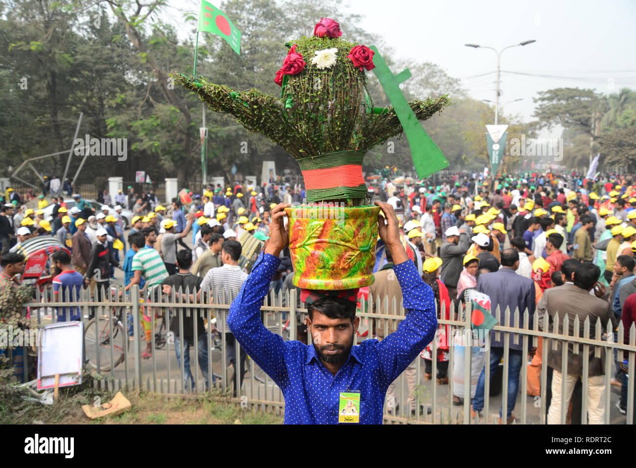 Bangladesh awami league flag hi-res stock photography and images - Alamy
