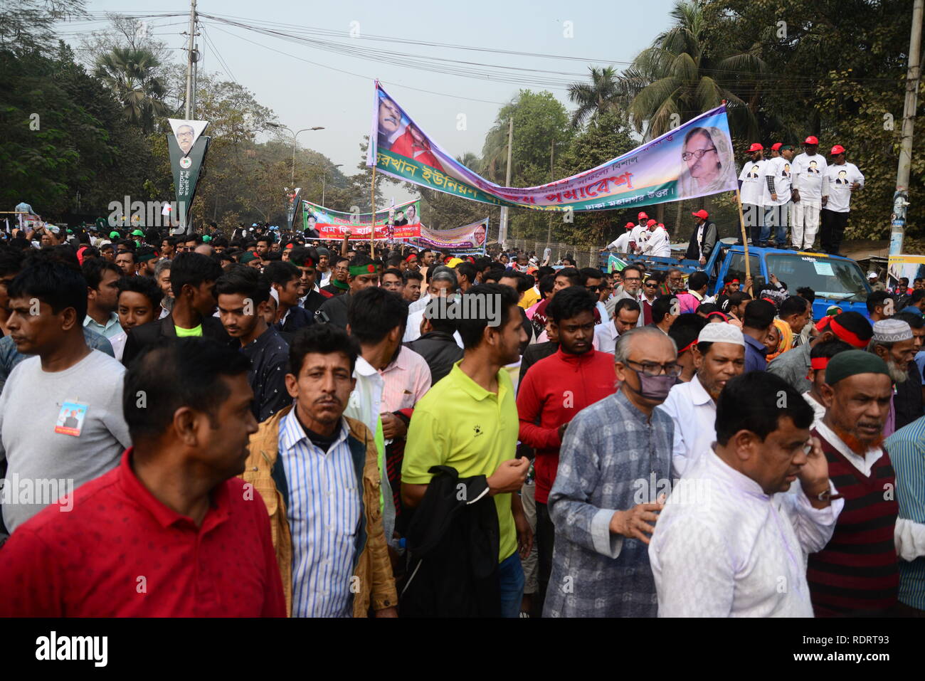 Bangladesh awami league flag hi-res stock photography and images - Alamy