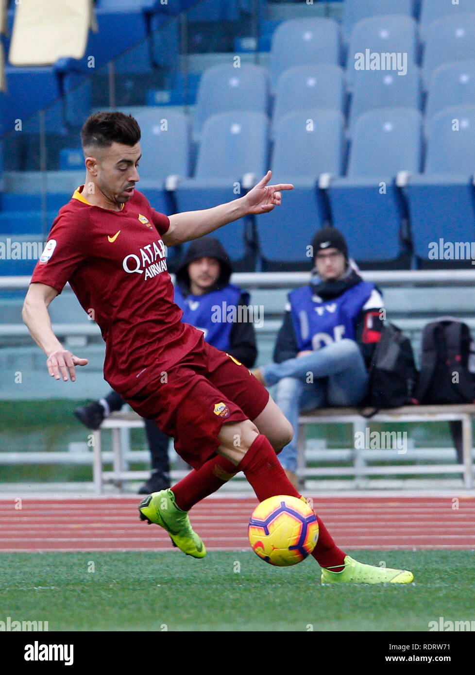 Rome, Italy, 19th January, 2019. Roma's Stephan El Shaarawy in action ...