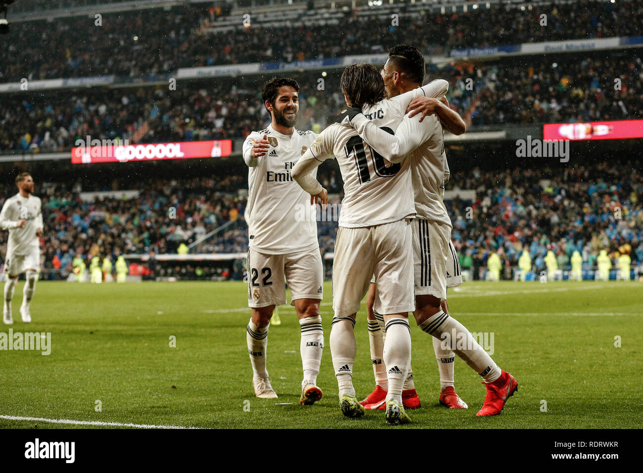 Santiago Bernabeu, Madrid, Spain. 19th Jan, 2019. La Liga football ...
