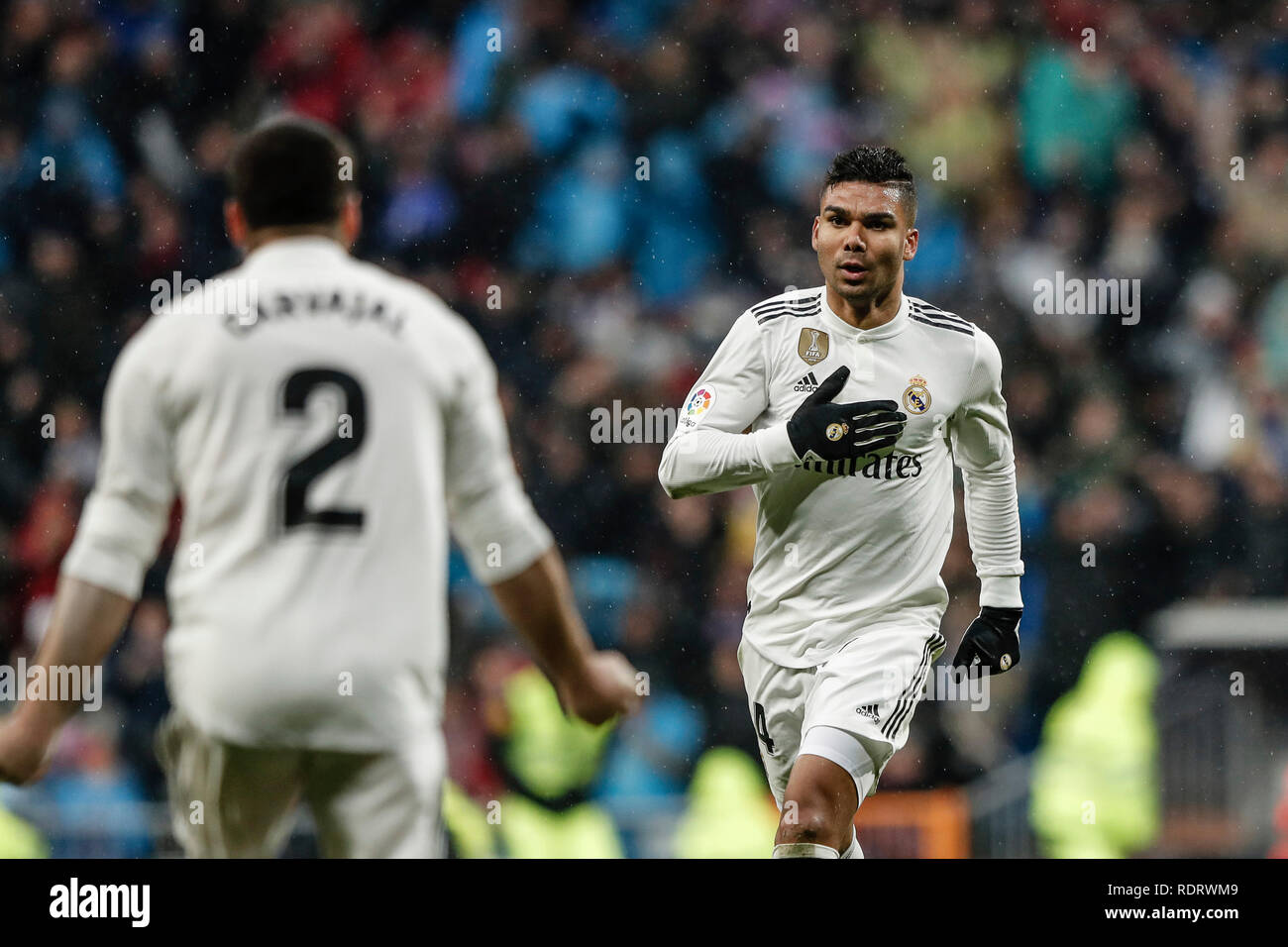 Santiago Bernabeu, Madrid, Spain. 19th Jan, 2019. La Liga football ...