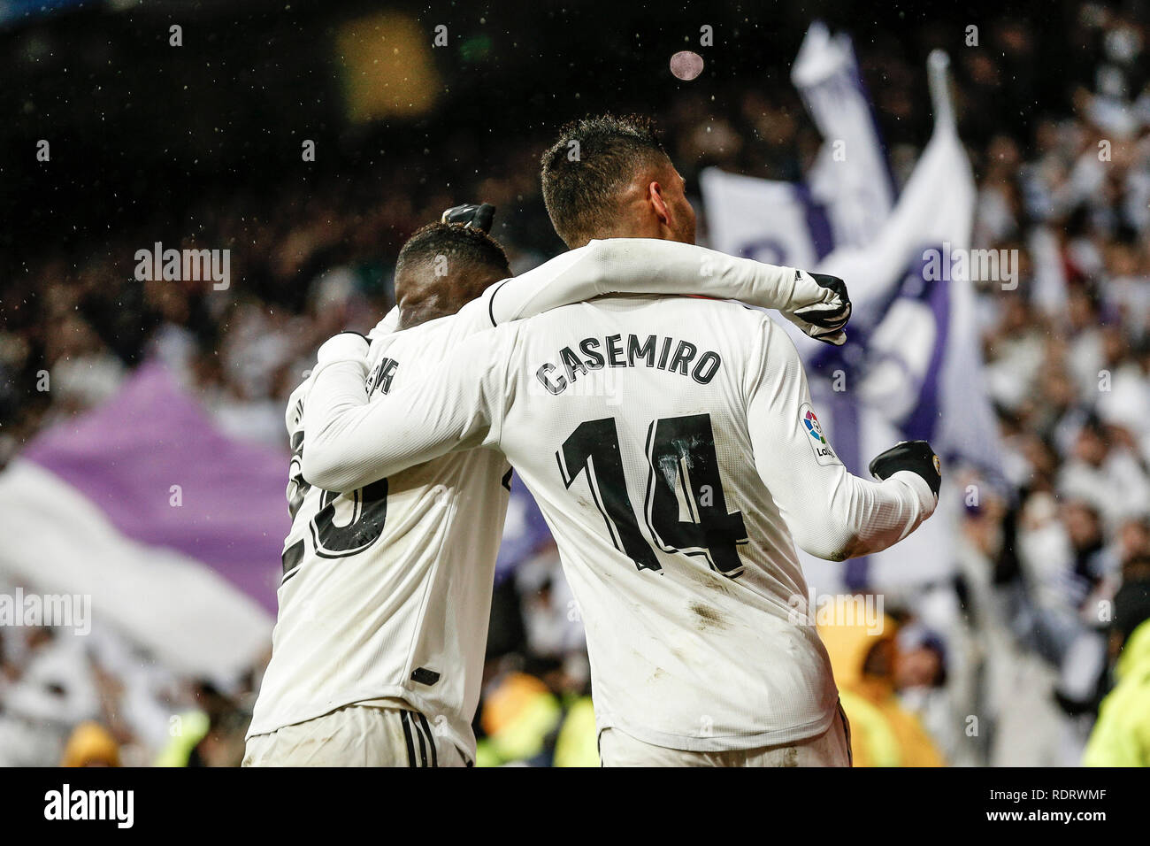Santiago Bernabeu, Madrid, Spain. 19th Jan, 2019. La Liga football ...