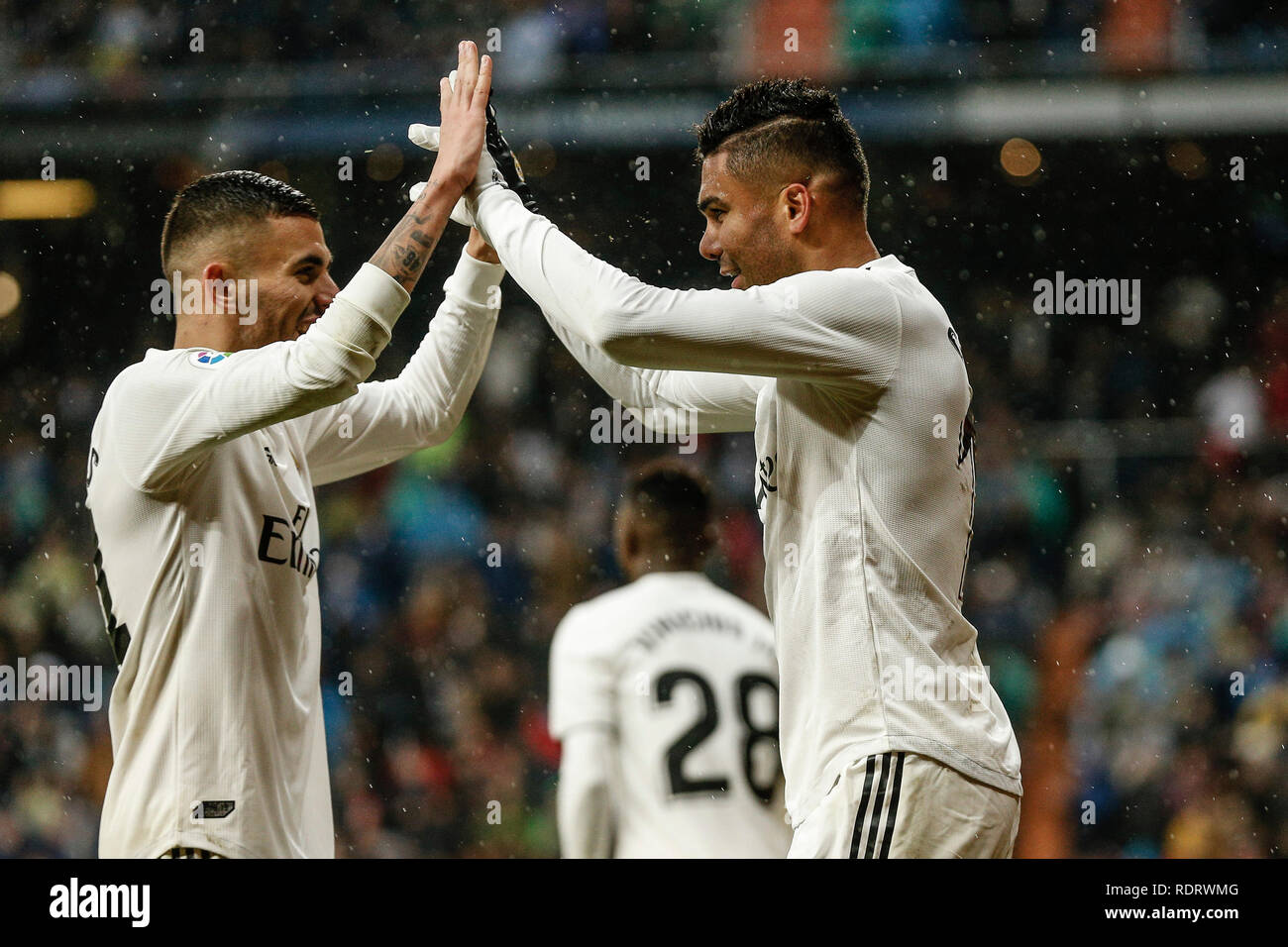 Santiago Bernabeu, Madrid, Spain. 19th Jan, 2019. La Liga football ...