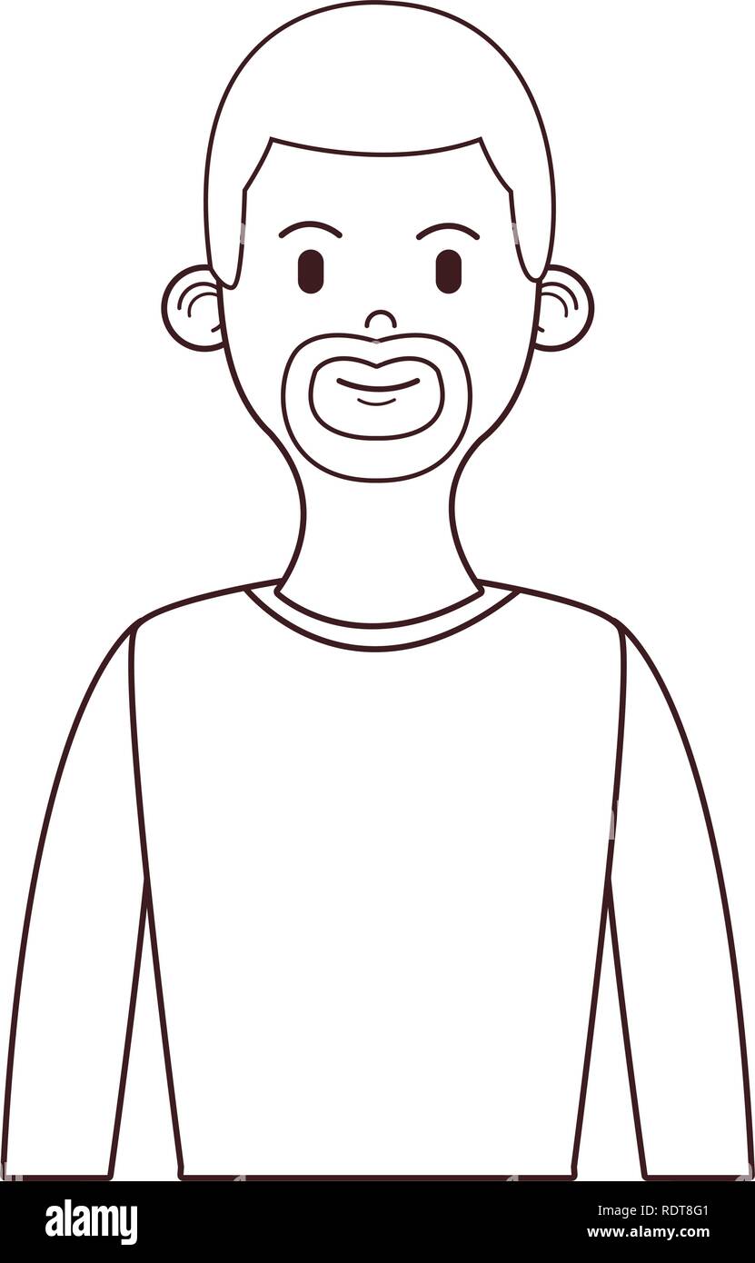 young man upperbody cartoon Stock Vector Image & Art - Alamy