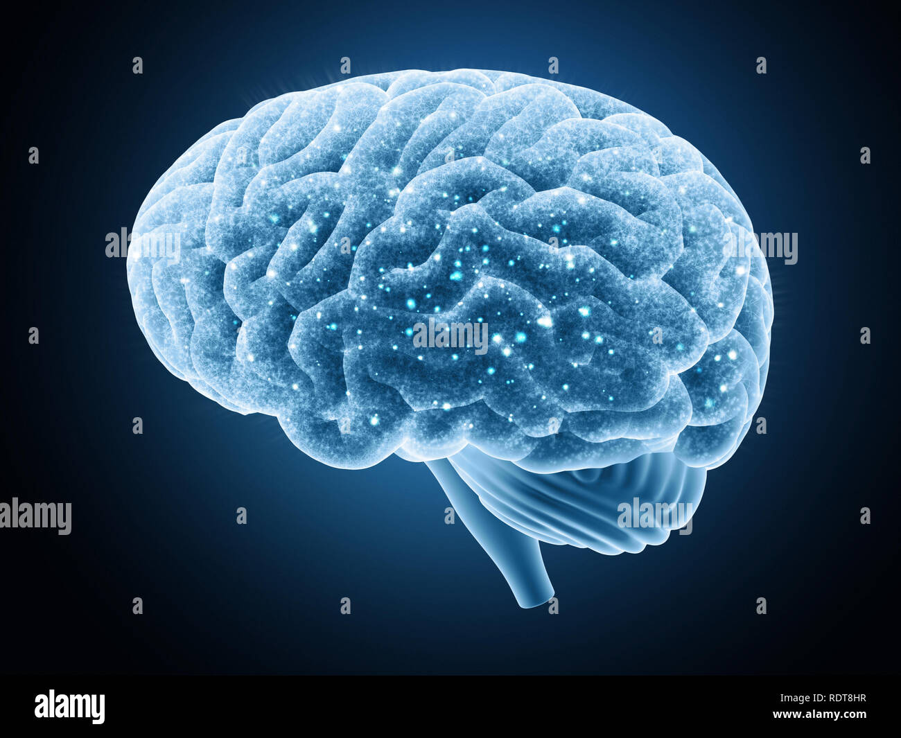 Light future brain hi-res stock photography and images - Alamy