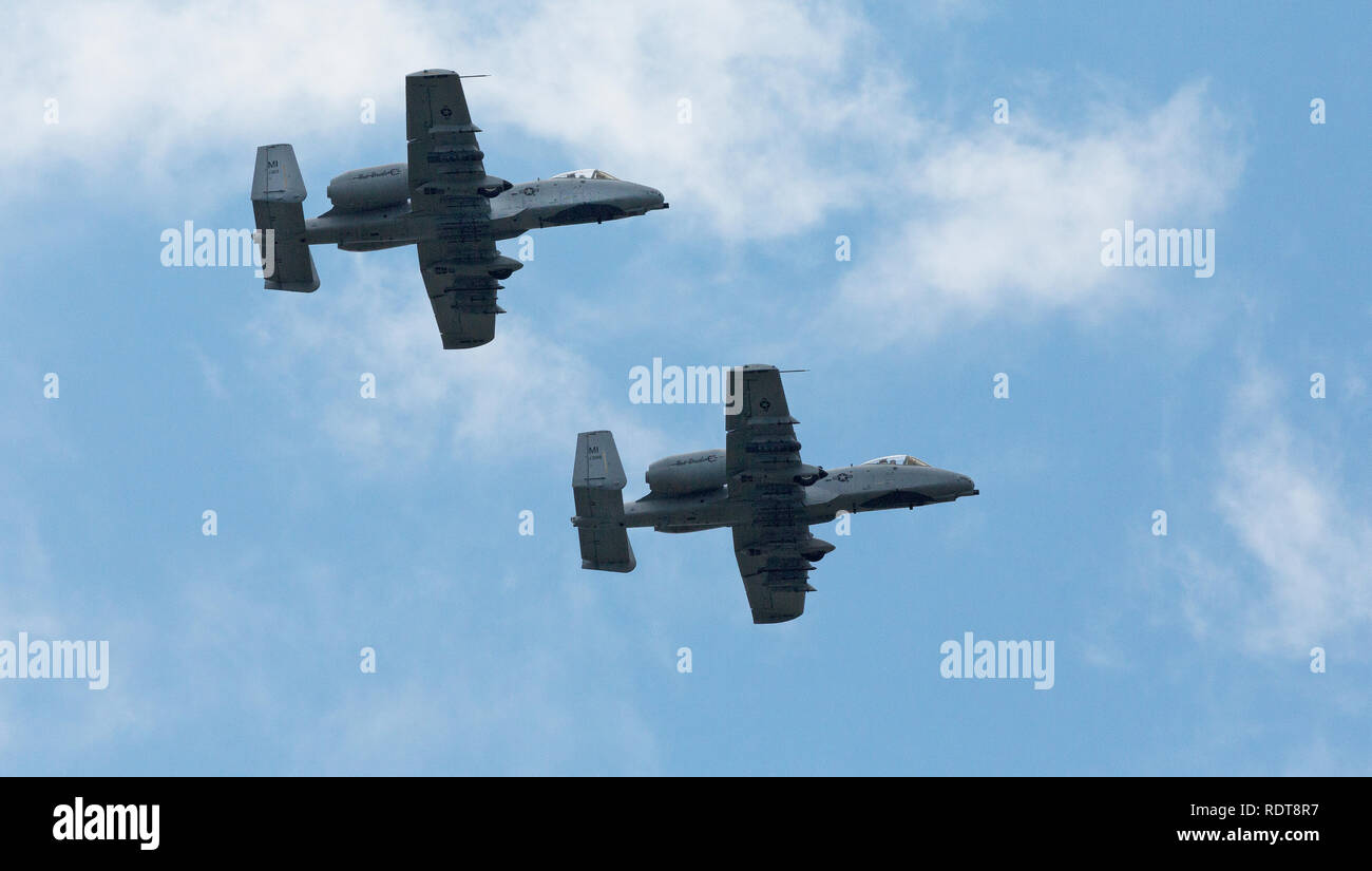 A-10 Thunderbolt II known as the Warthog is the US Air Force twin ...