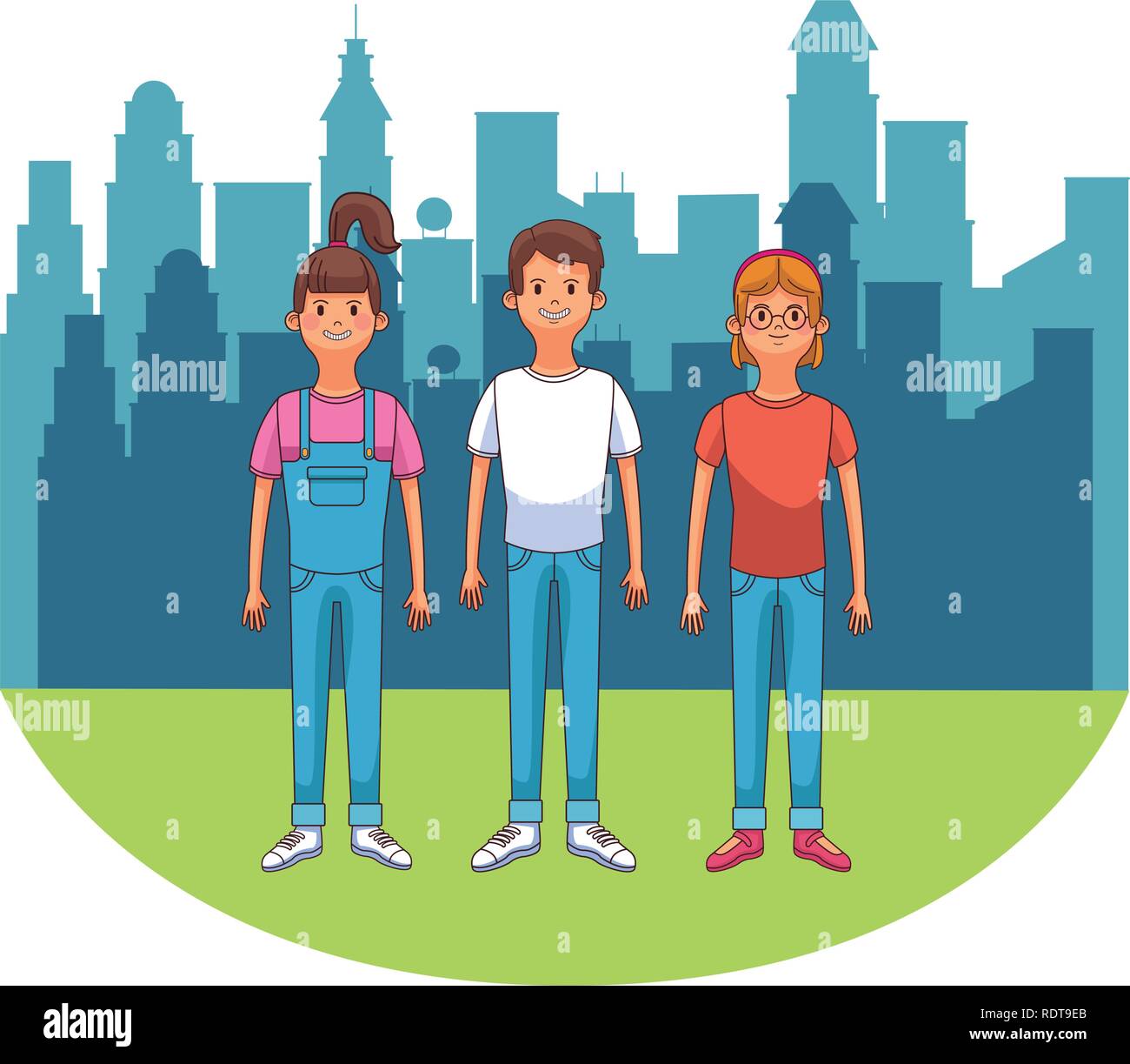 group of friends cartoon Stock Vector Image & Art - Alamy