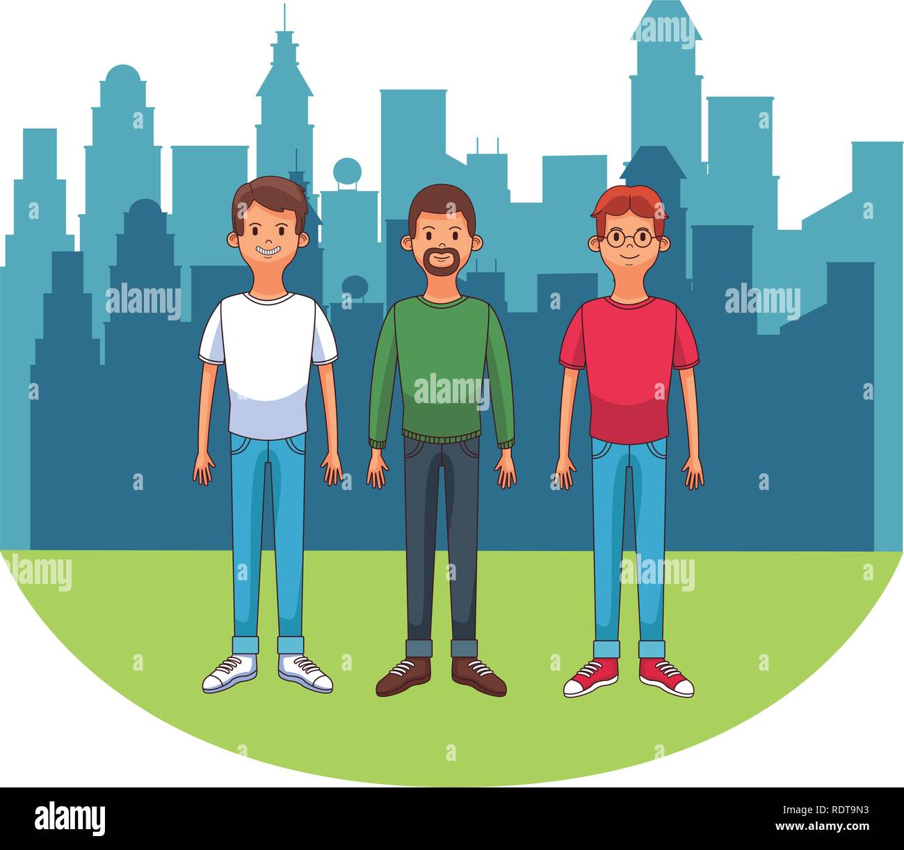young men cartoon Stock Vector Image & Art - Alamy