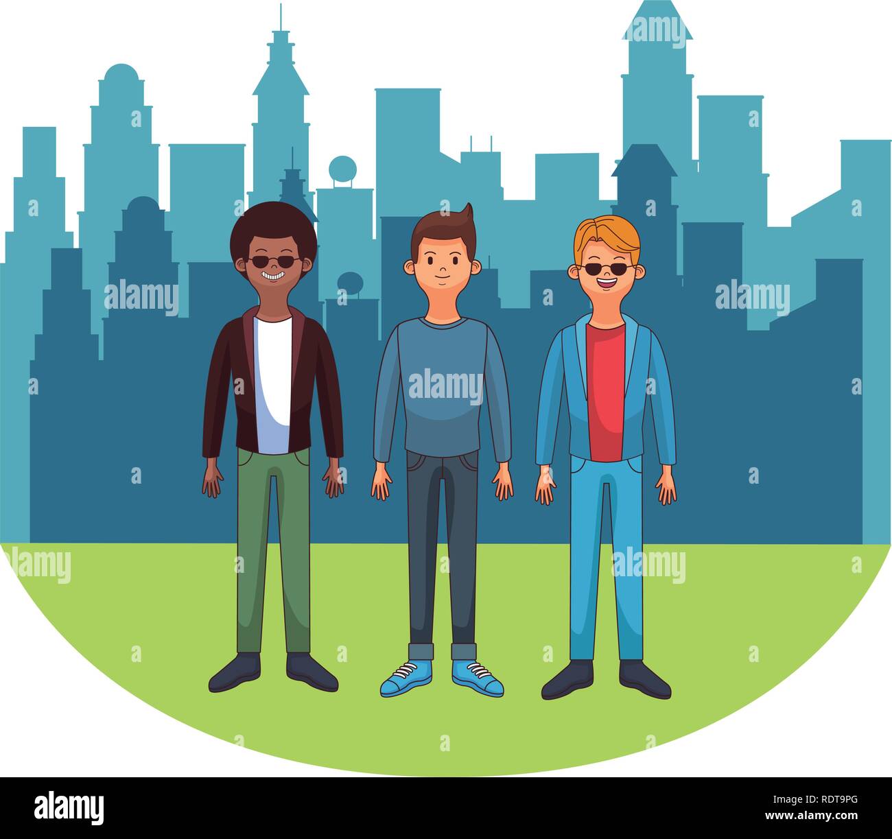 young men cartoon Stock Vector Image & Art - Alamy