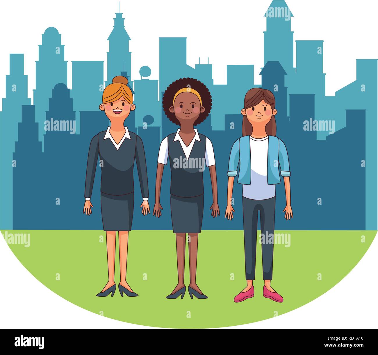 young women cartoon Stock Vector Image & Art - Alamy