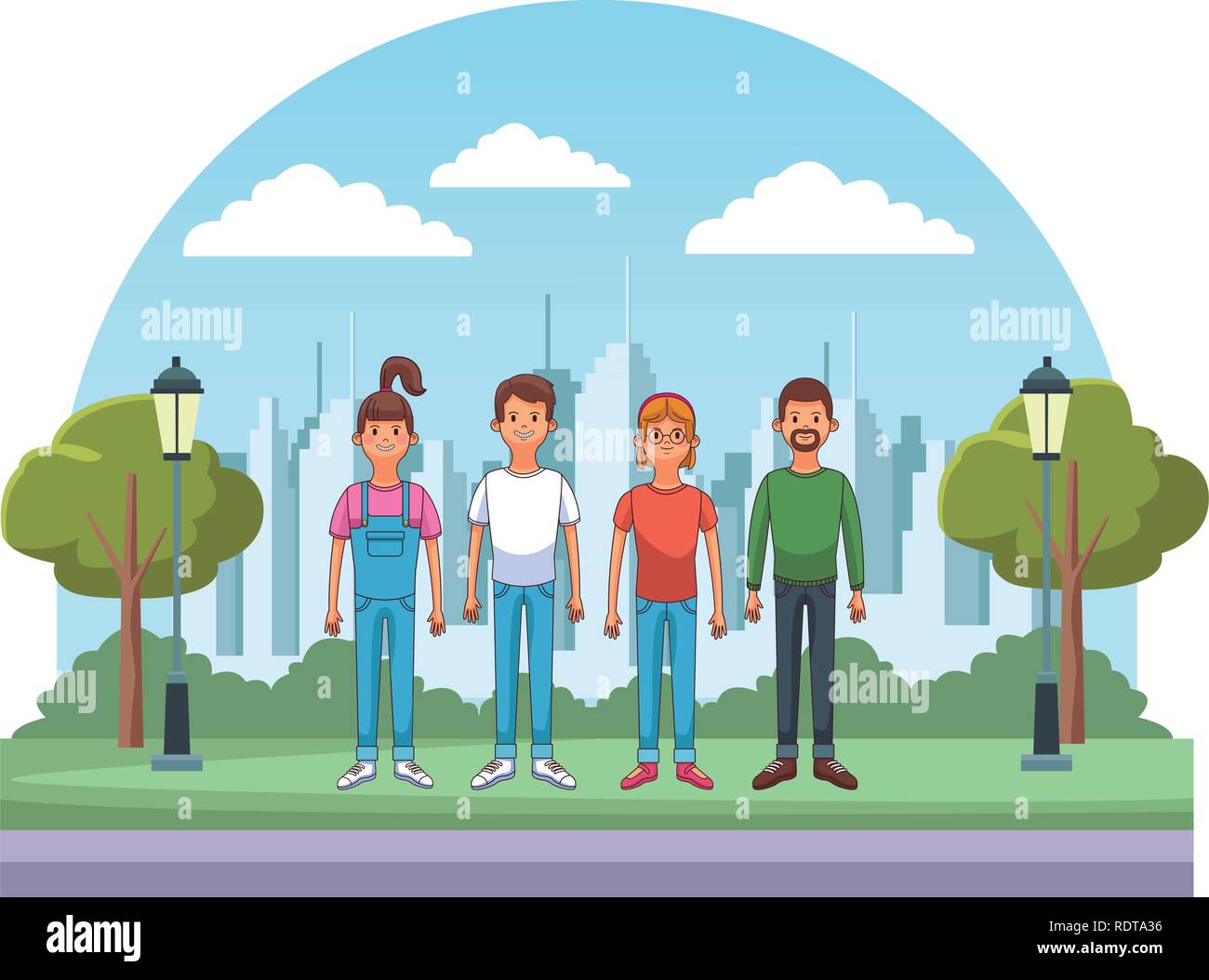 group of friends cartoon Stock Vector Image & Art - Alamy
