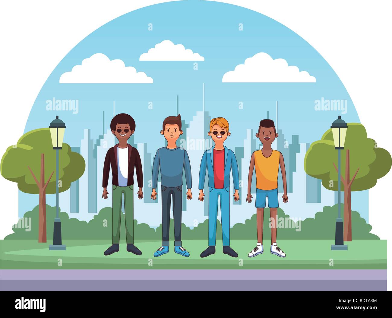 young men cartoon Stock Vector Image & Art - Alamy