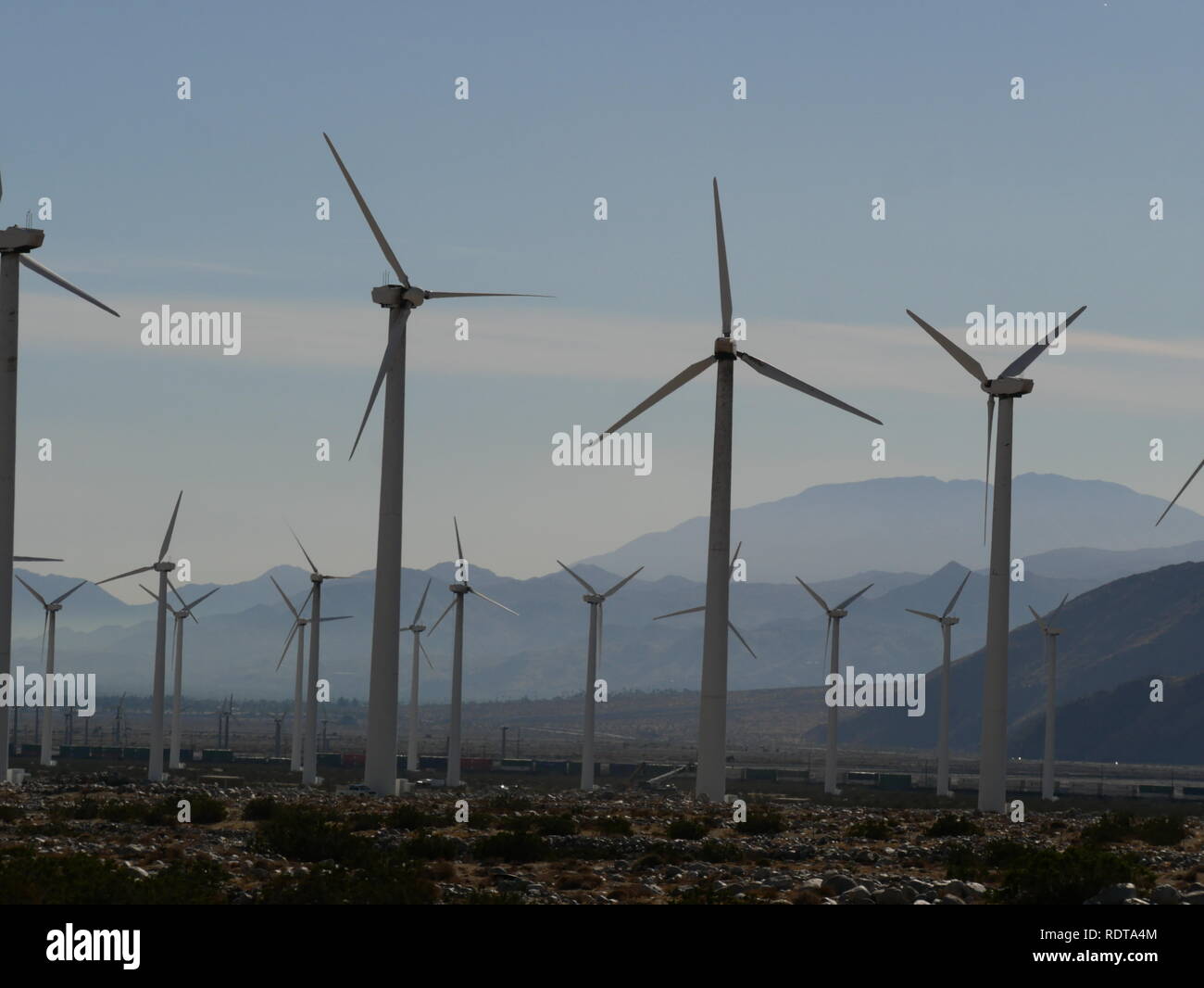 Winpark in the desert Stock Photo - Alamy