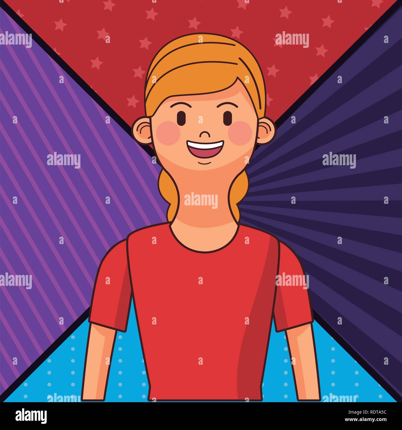 young woman upperbody cartoon Stock Vector Image & Art - Alamy