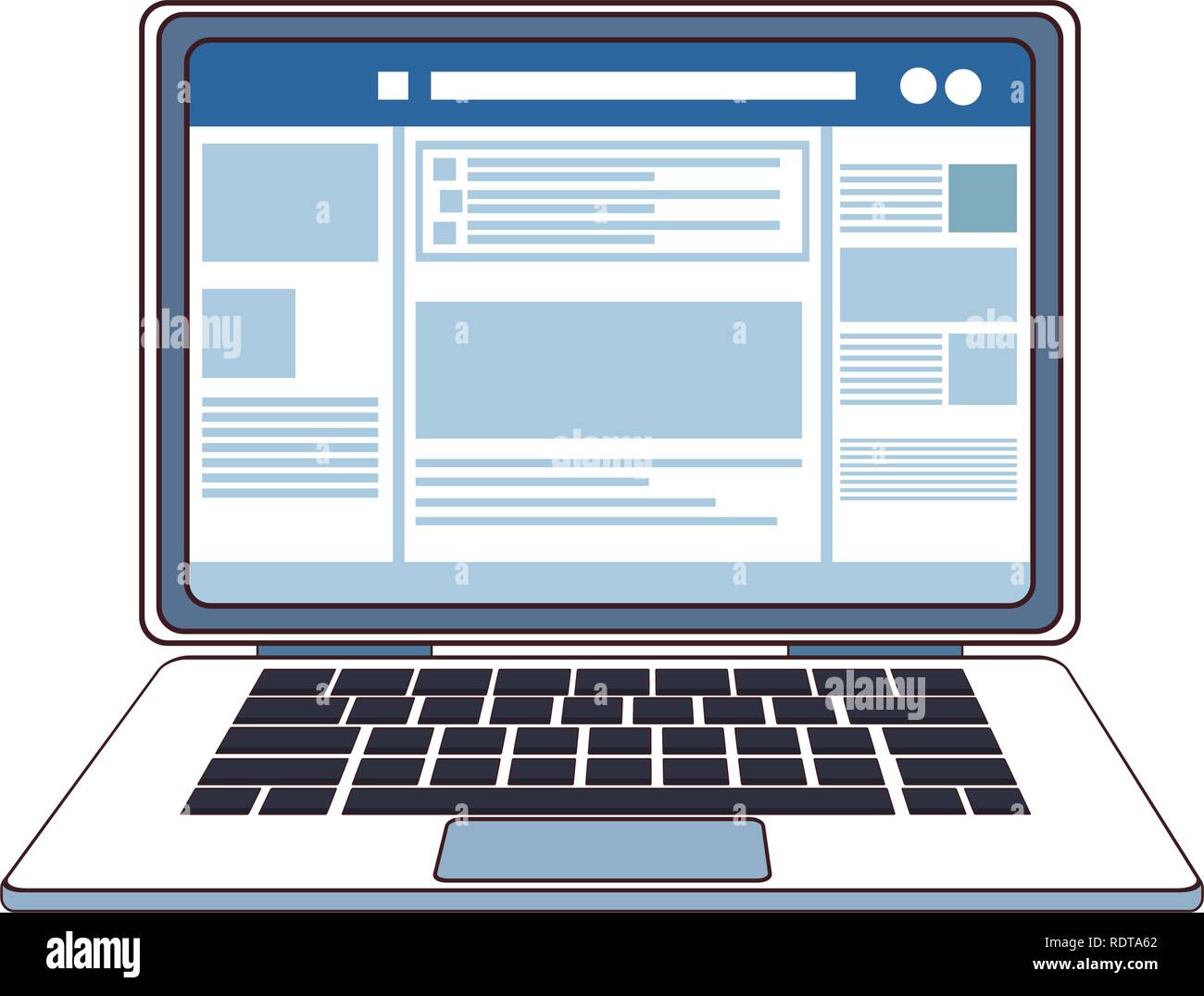 technology laptop cartoon Stock Vector Image & Art - Alamy