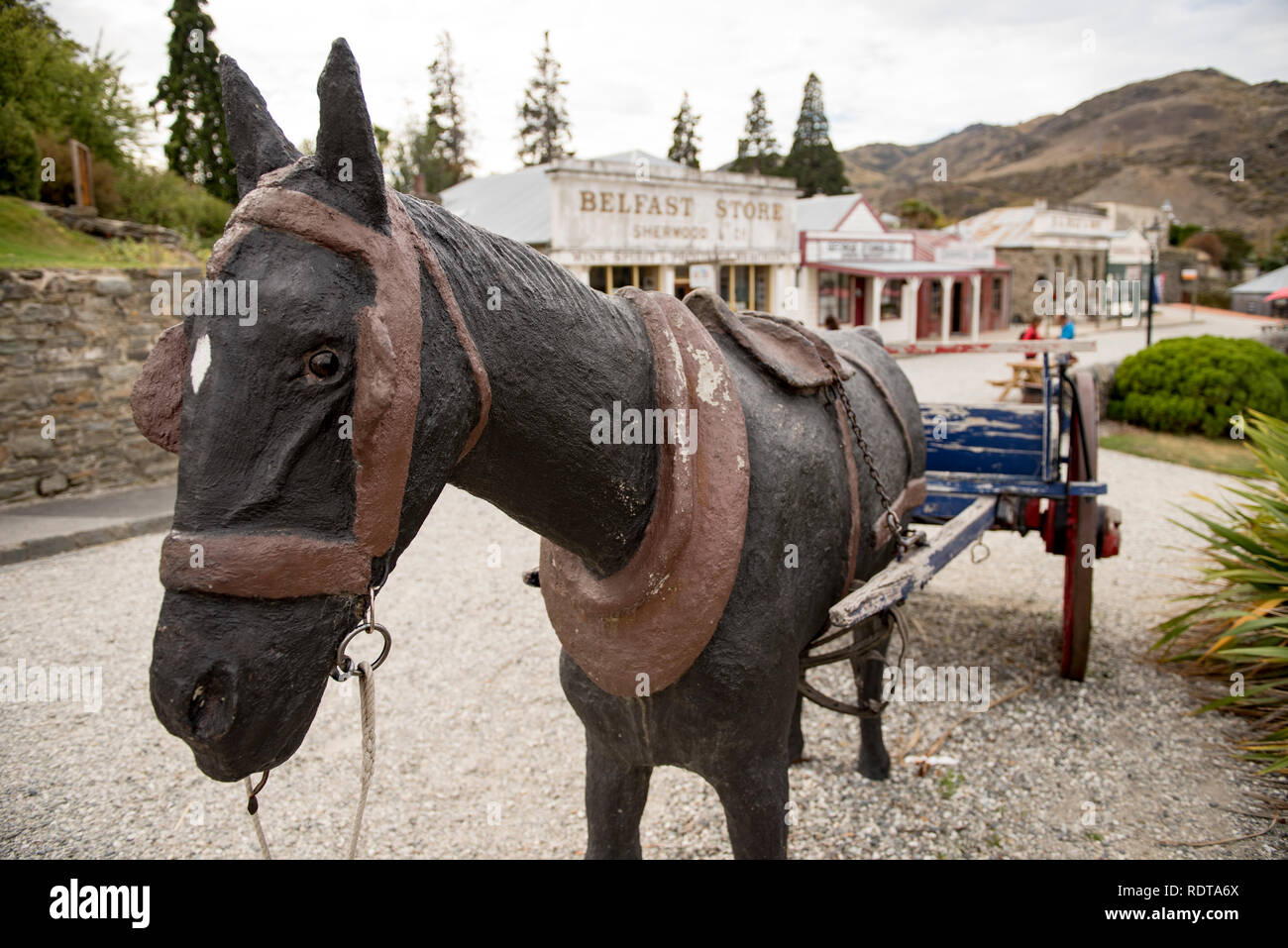 Scene in the Old Cromwell Historic Precinct of Cromwell, Central Otago ...
