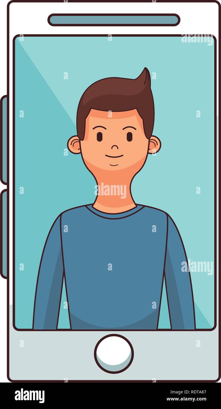 young man upperbody cartoon Stock Vector Image & Art - Alamy