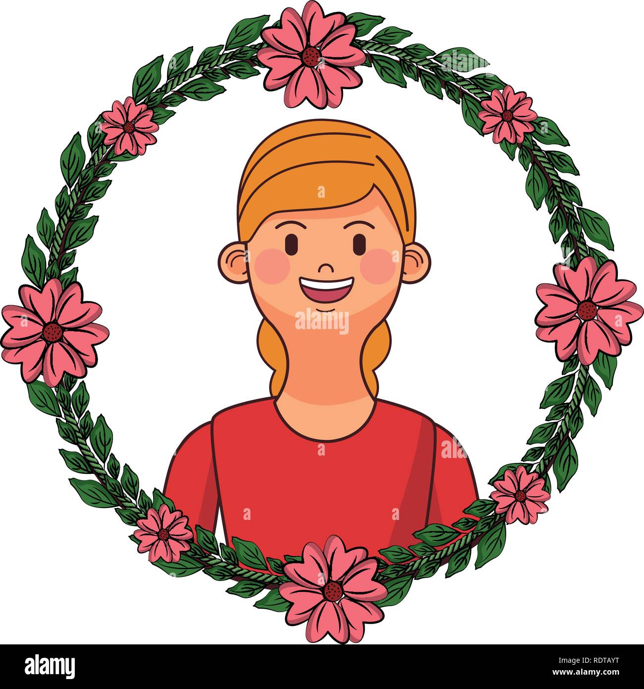 young woman upperbody cartoon Stock Vector Image & Art - Alamy