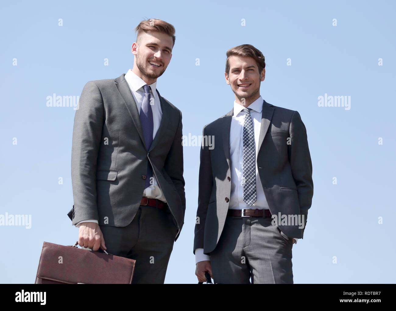 two business people standing together.photo with copy space Stock Photo ...