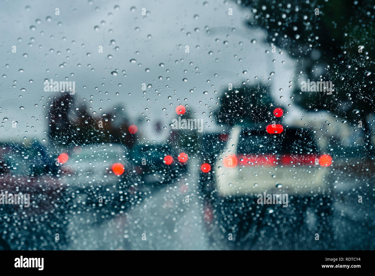 Rainy street shallow depth of field hi-res stock photography and images ...