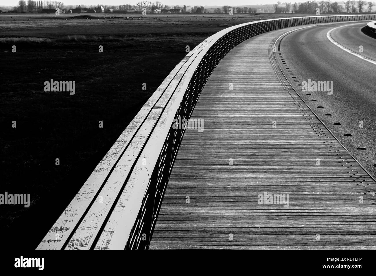 Highway bridge clear view Black and White Stock Photos & Images - Alamy