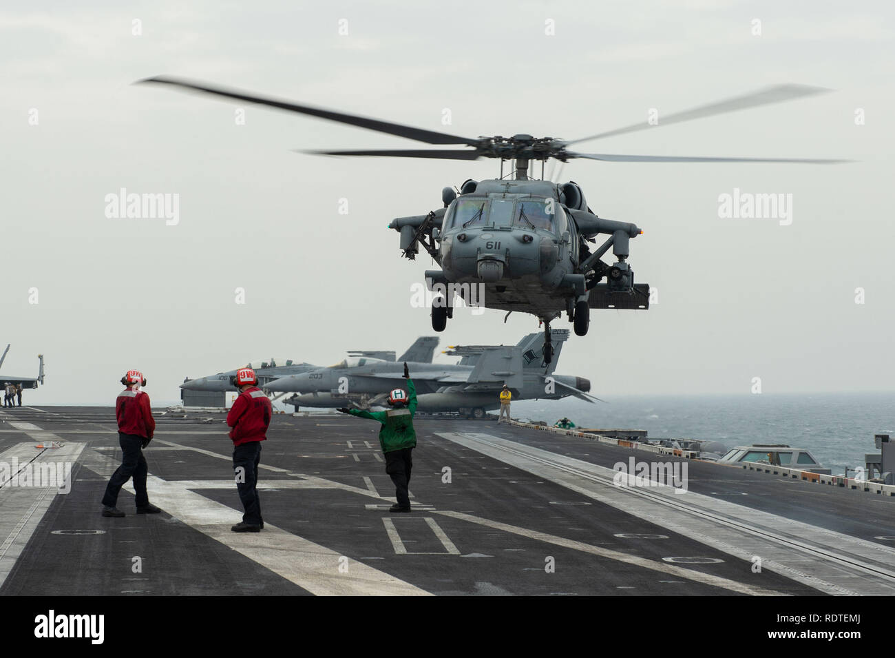 An MH-60S Sea Hawk, assigned to Helicopter Sea Combat Squadron (HSC) 14 ...