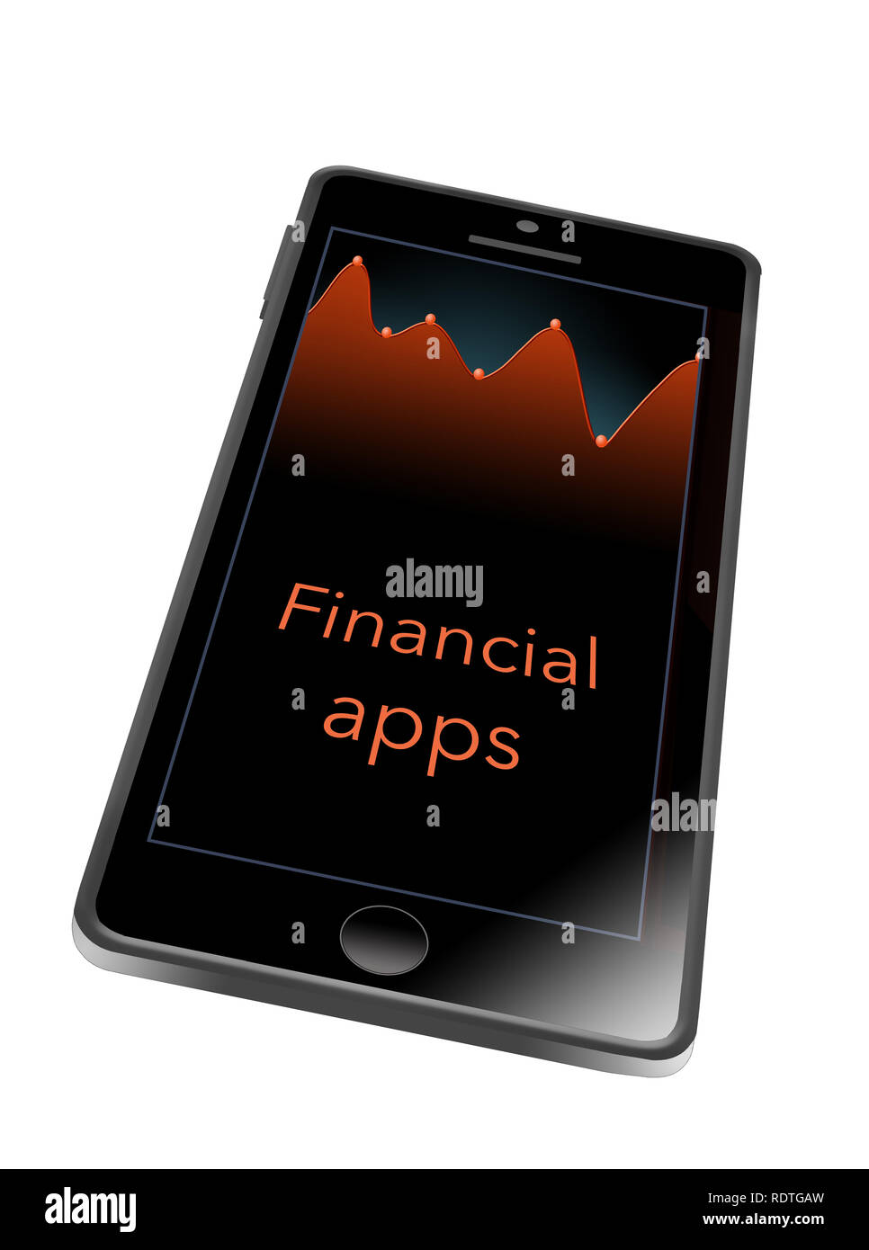 Money bank cellphone chart hi-res stock photography and images - Alamy