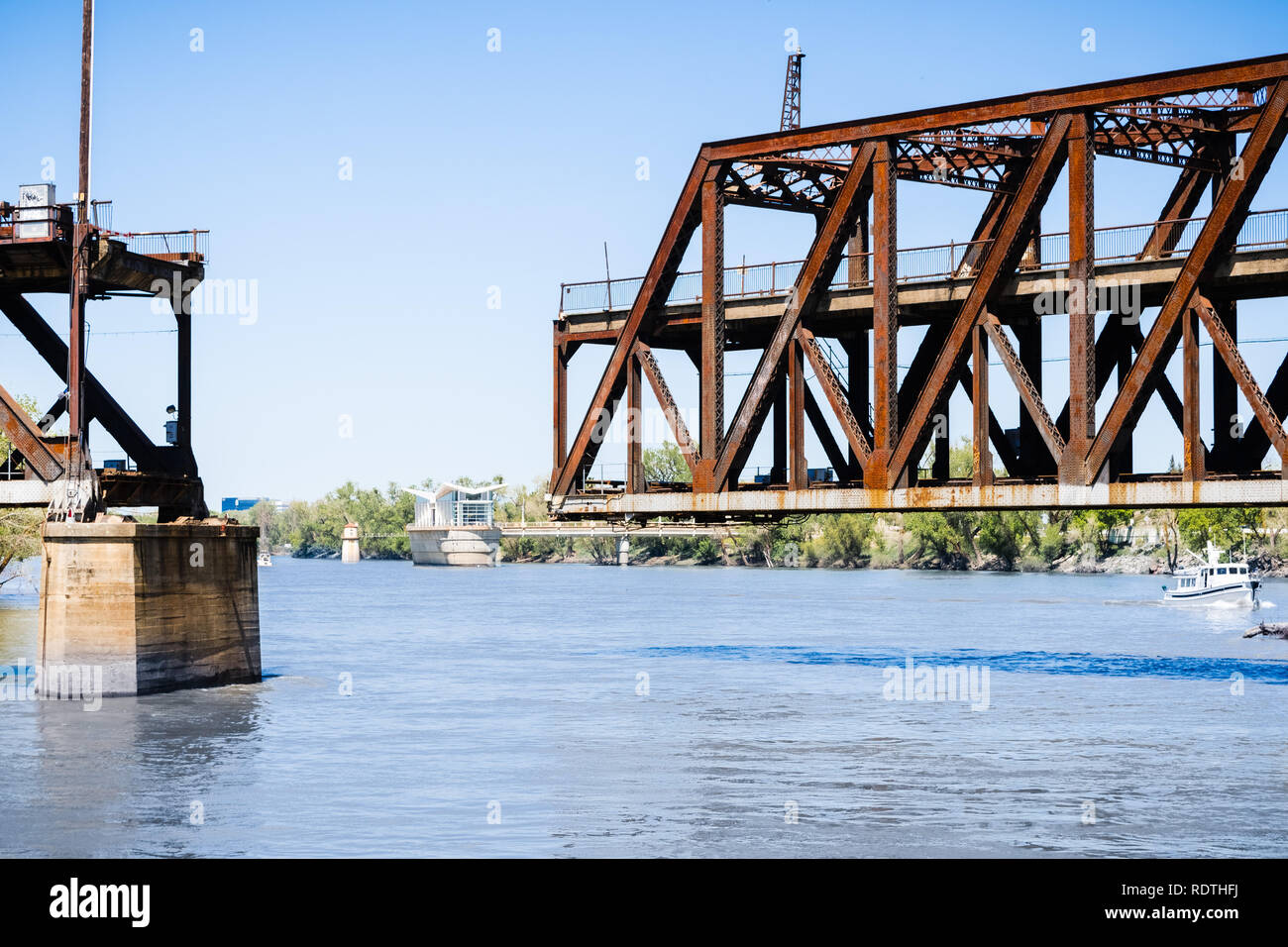 The I Street Bridge is a historic metal truss swing bridge located on I ...