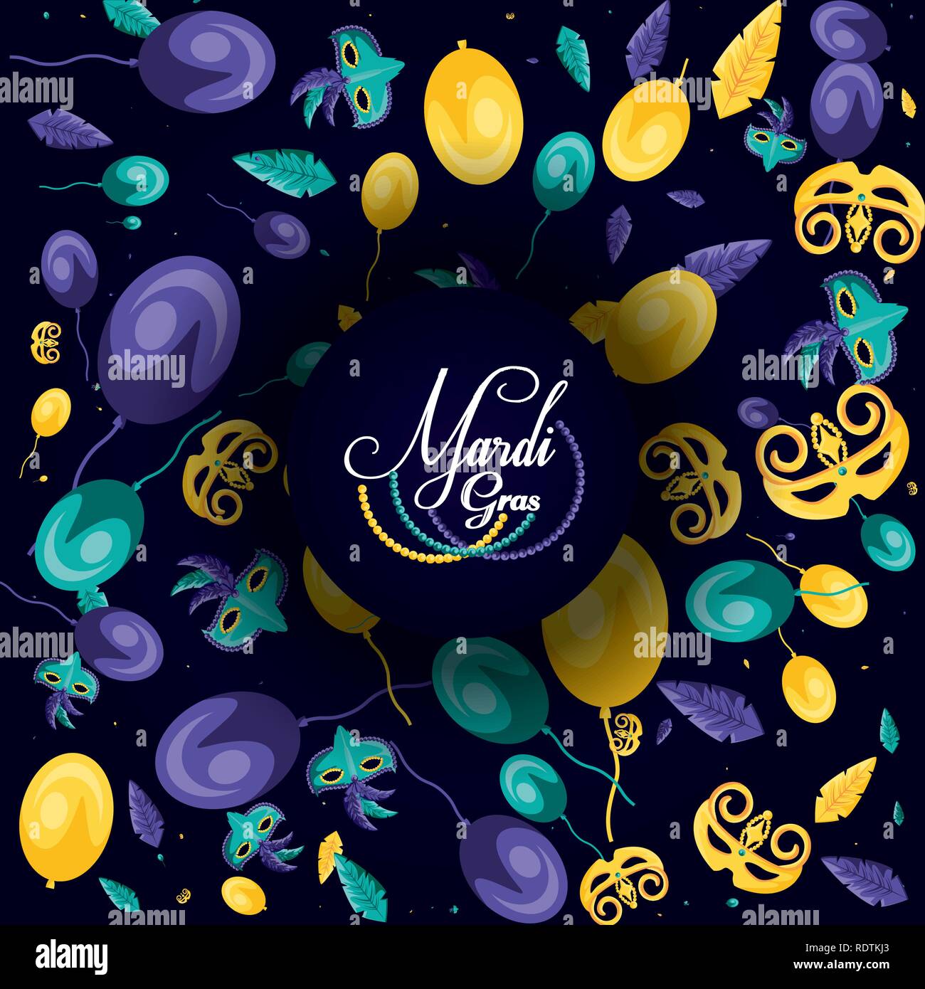 pattern of mardi gras celebration vector illustration design Stock ...