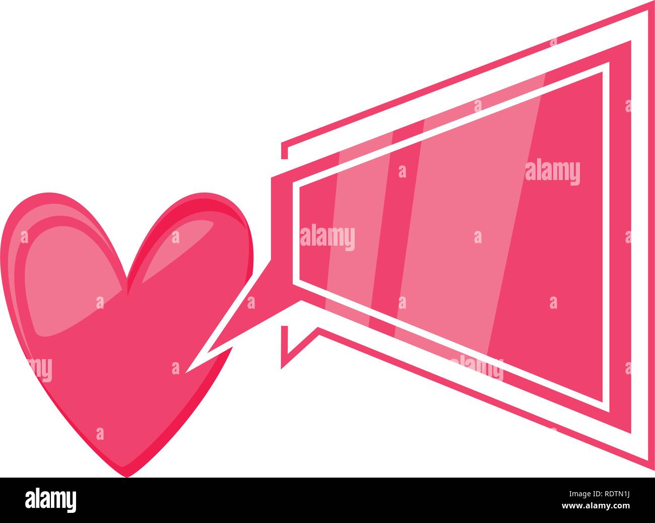 speech bubble with heart love vector illustration design Stock Vector ...