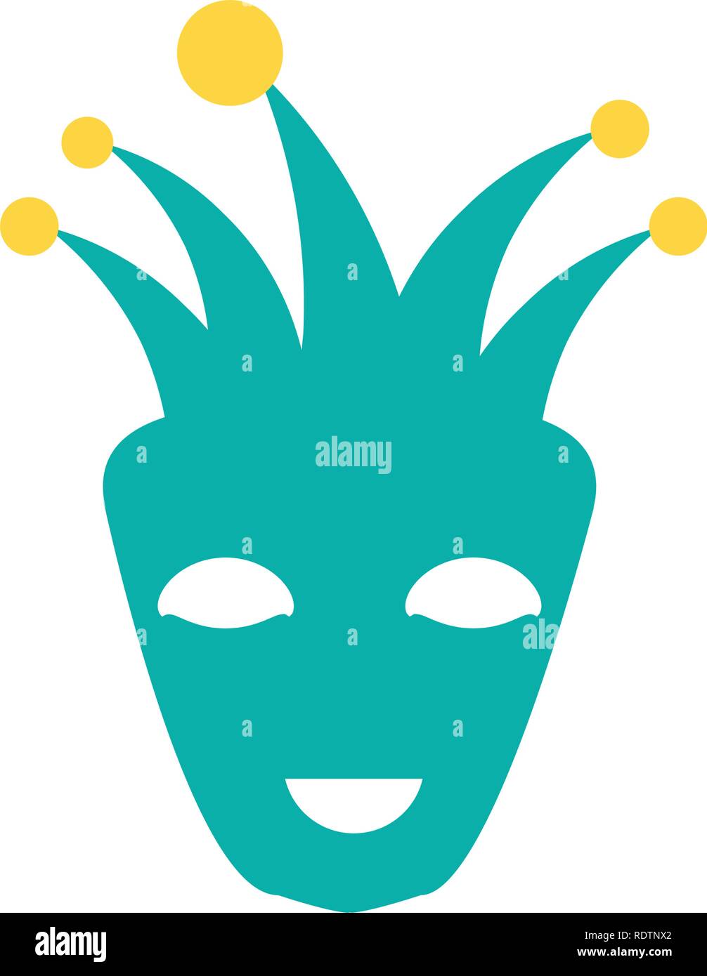 mask jester of carnival celebration vector illustration design Stock ...