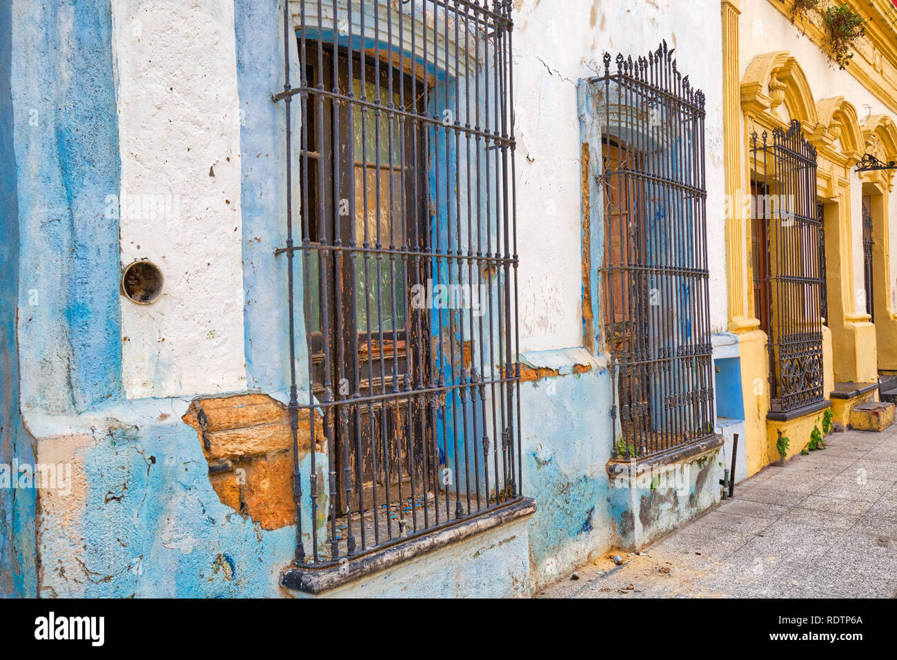 Monterrey, colorful historic buildings in the center of the old city ...