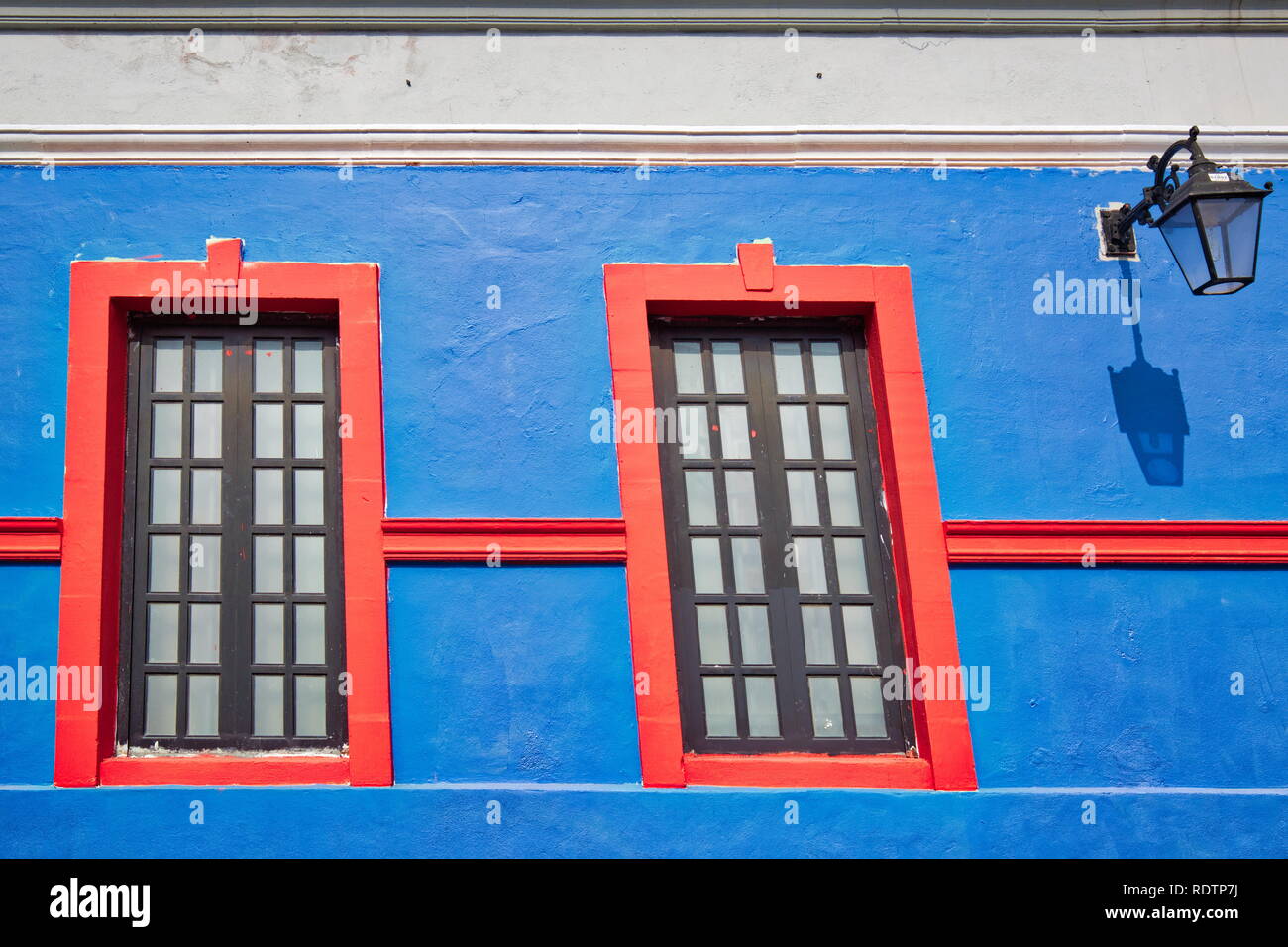 Monterrey, colorful historic buildings in the center of the old city ...