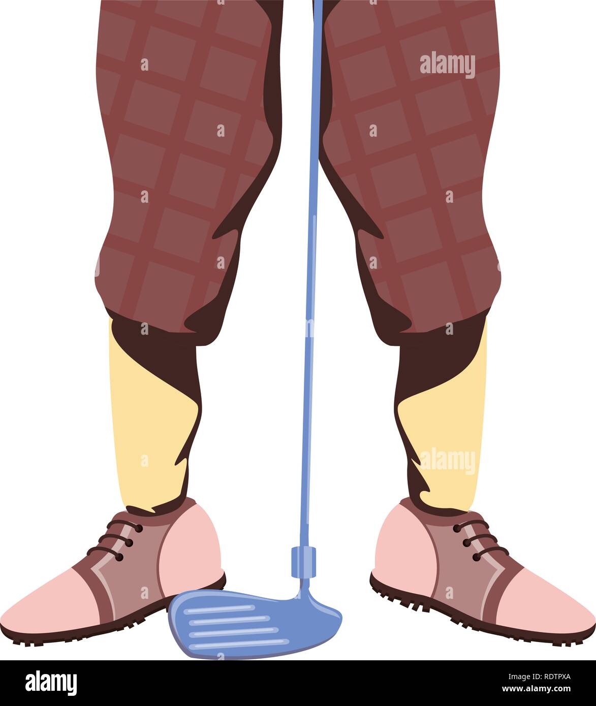 golf player feet with stick vector illustration design Stock Vector ...