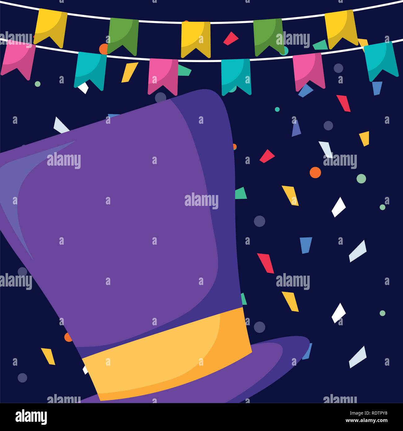 carnival top hat accessory vector illustration design Stock Vector ...