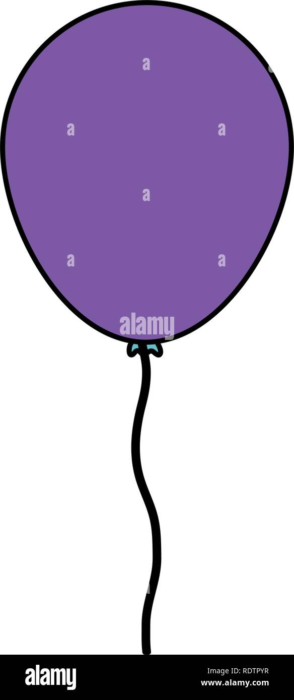 Balloon Helium Floating Icon Vector Illustration Design Stock Vector