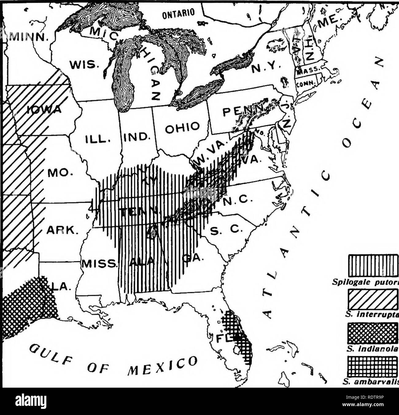 Map of southern illinois Black and White Stock Photos & Images - Alamy