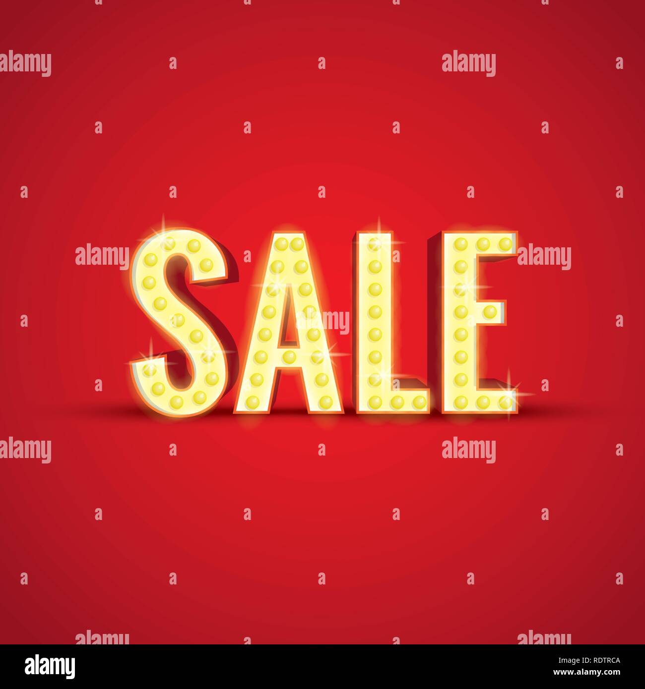 Light neon sale sign heading design for banner or poster. Sale and ...