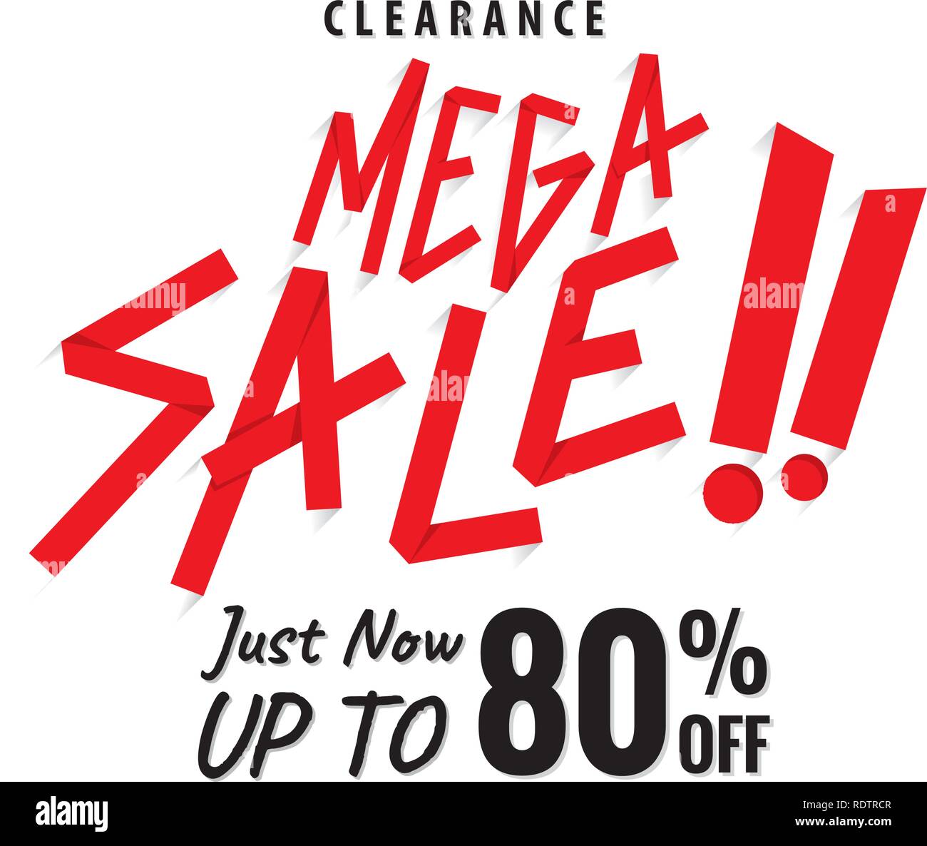 Mega Sale heading white design for banner or poster. Sale and discounts ...