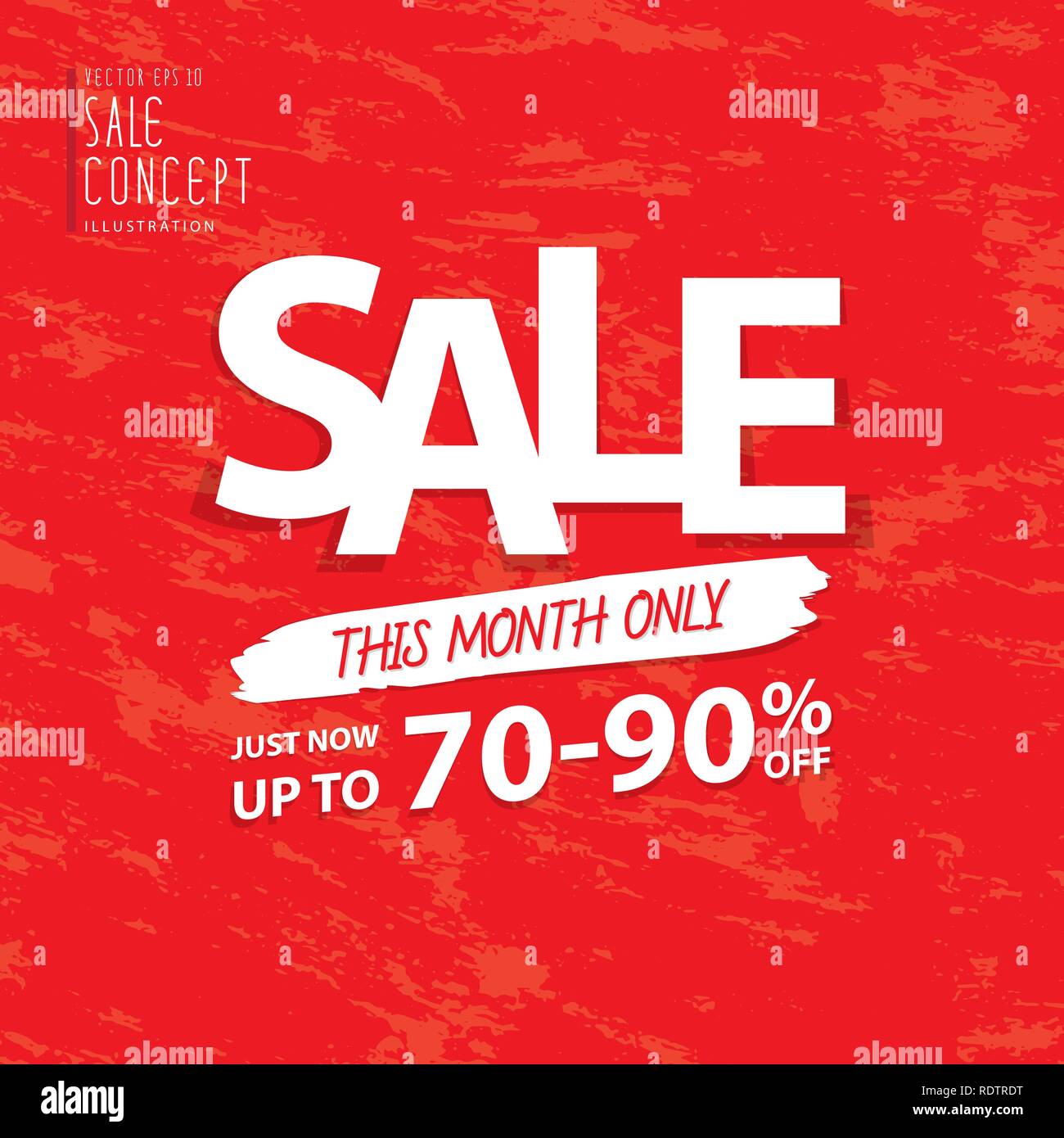 Sale this month heading design for banner or poster. Sale and discounts ...