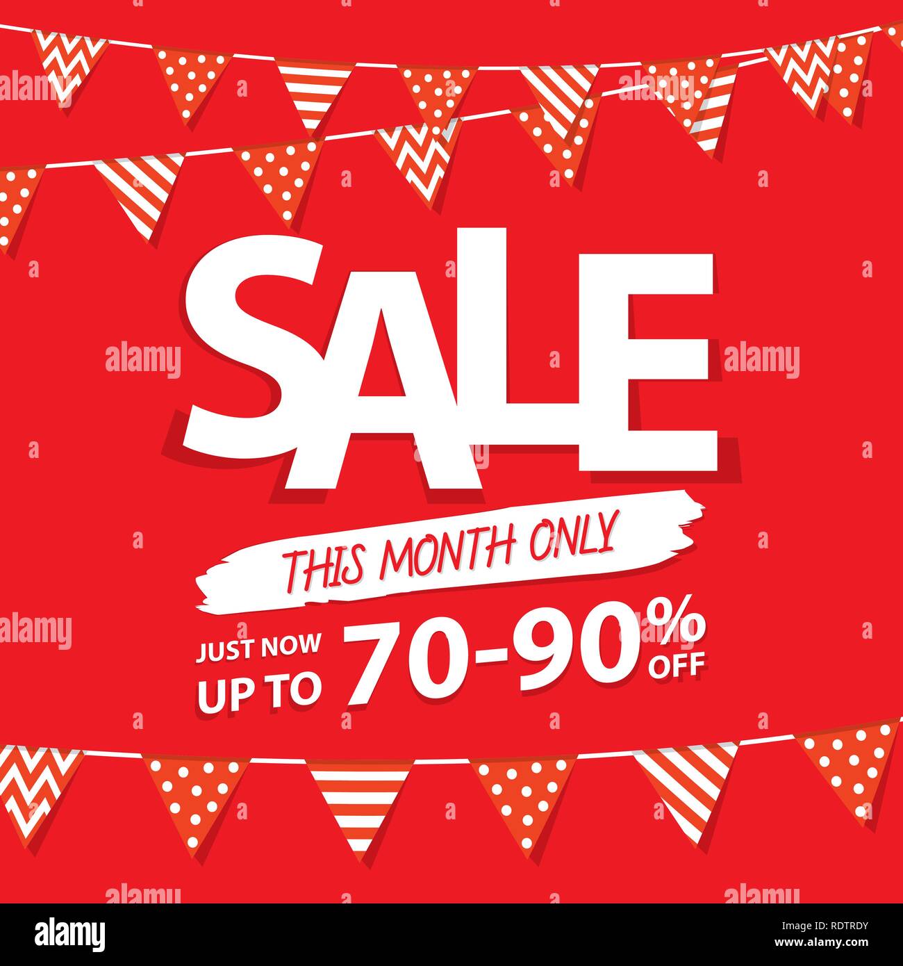 Sale this month heading design for banner or poster. Sale and discounts ...
