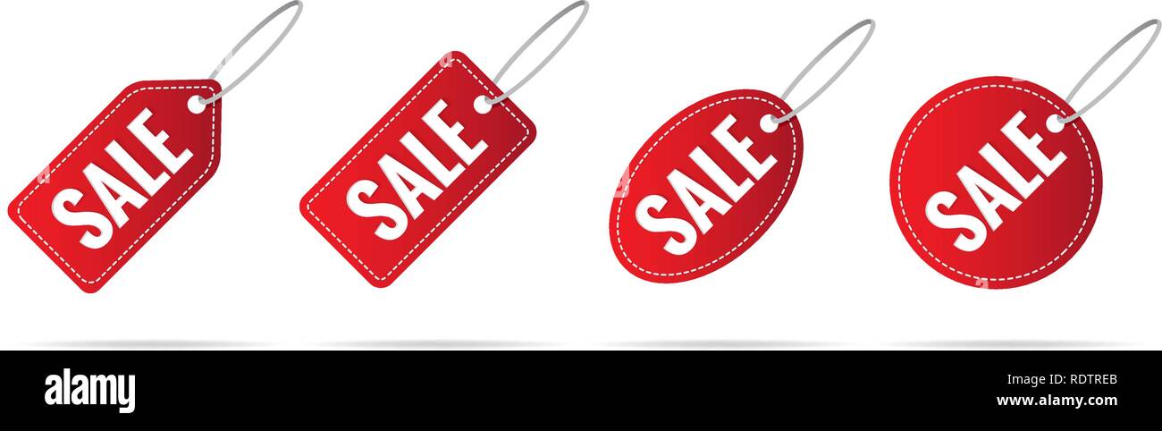 Tag sale sign design for banner or poster. Sale and discounts. Vector ...