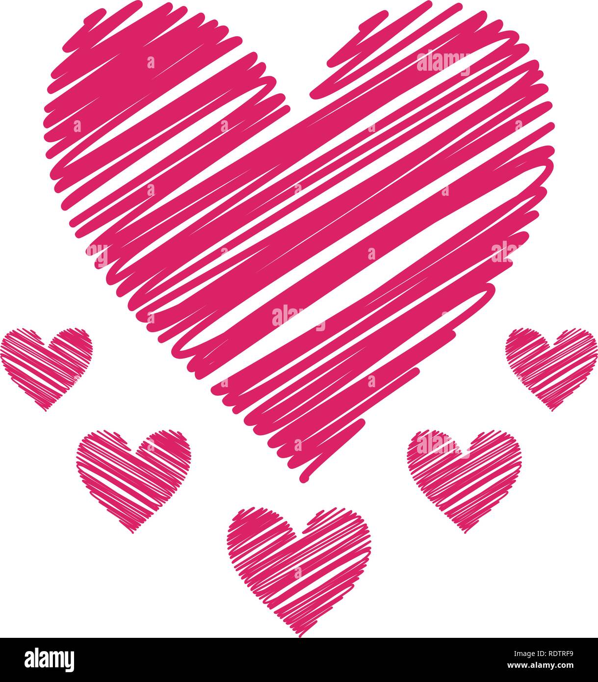 heart love with stripes valentines card vector illustration design ...